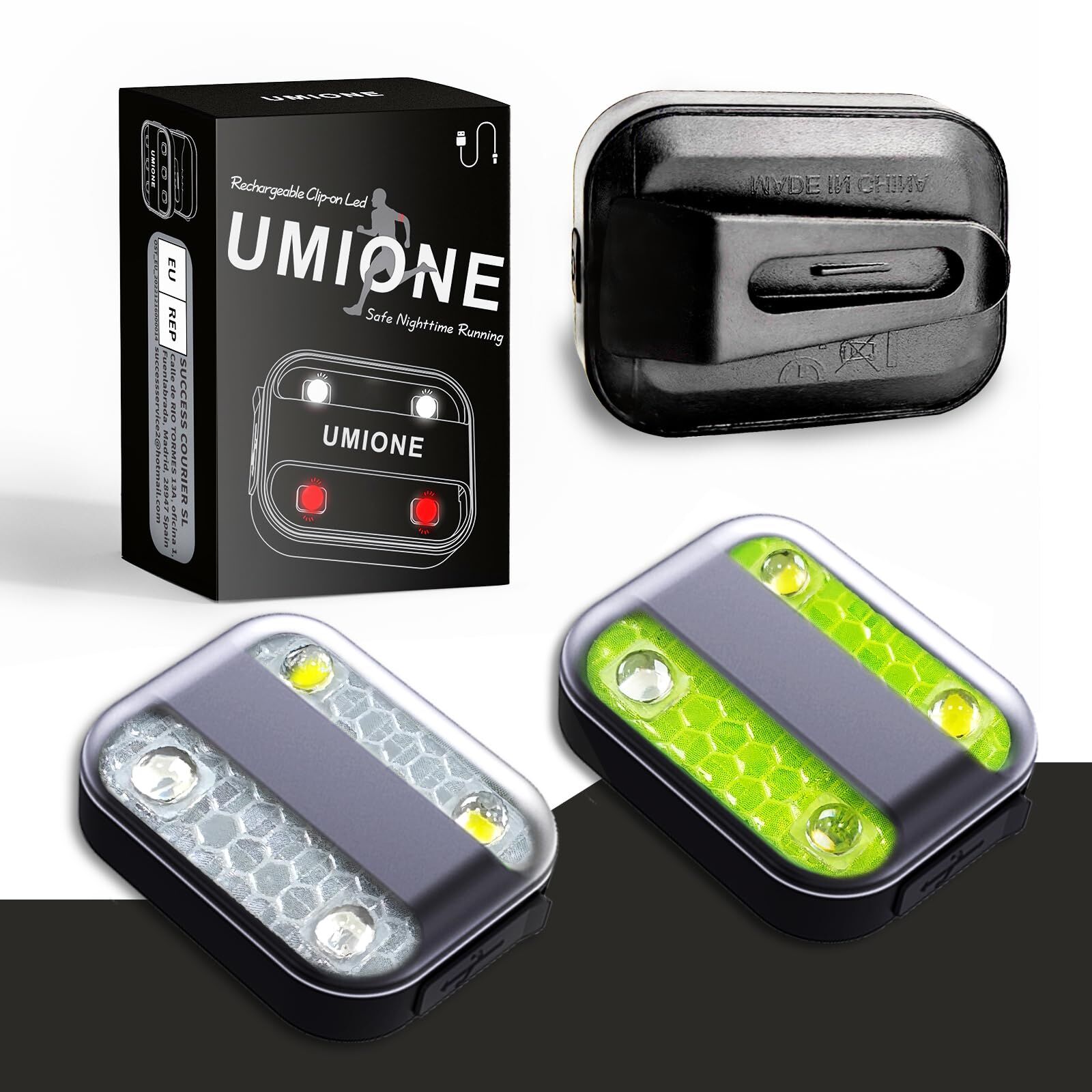 Umione Usb Rechargeable Clip On Running Light For Runners Mini ...