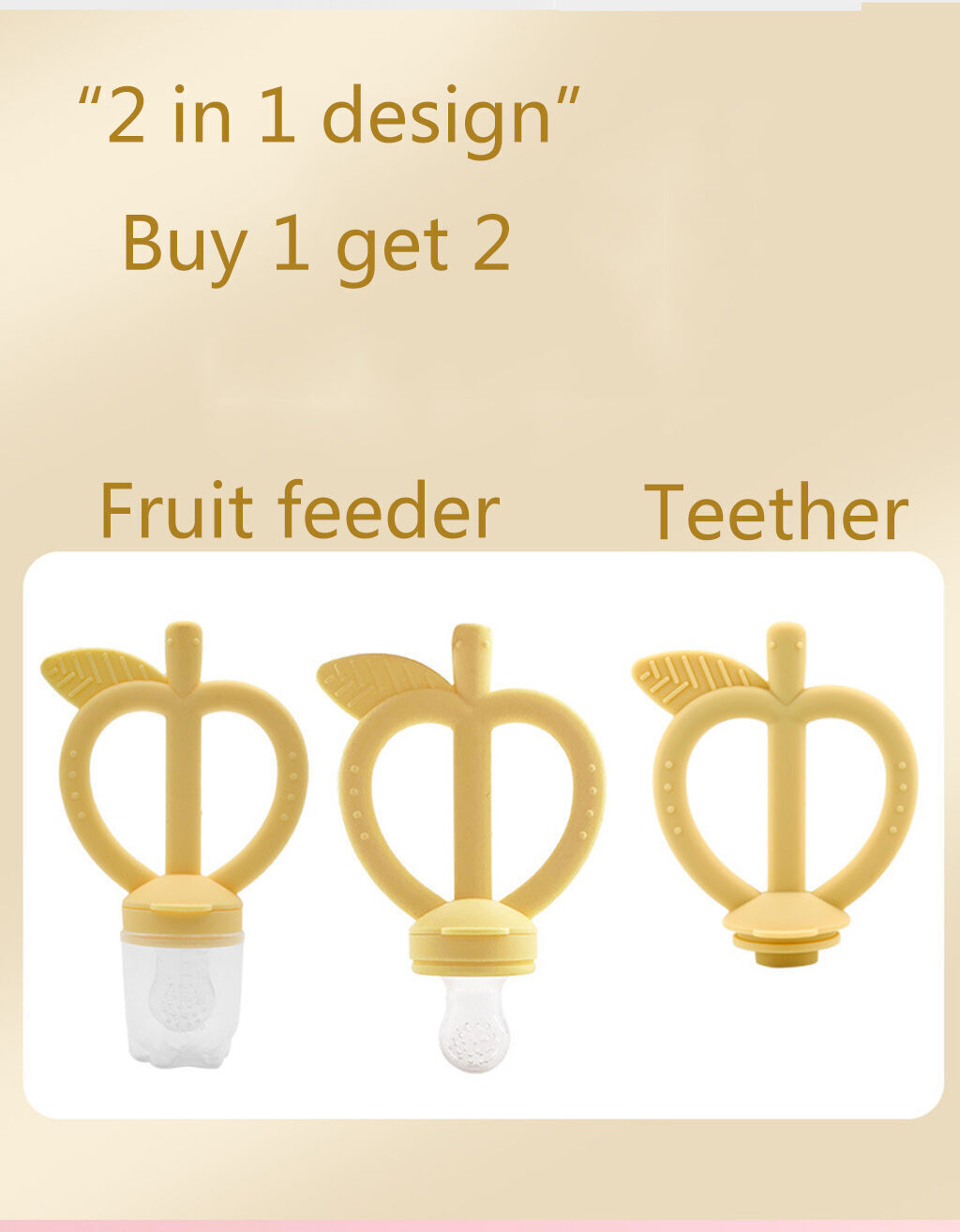 Baby Fruit Feeder Food Dispenser New Design 2023 Apple Peach Shape ...