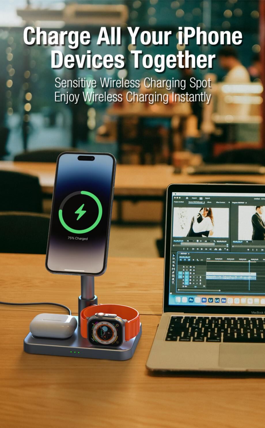 New Arrival Telescopic Wireless Charger For Live Stream Portable ...