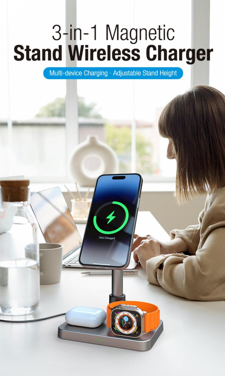 New Arrival Telescopic Wireless Charger For Live Stream Portable ...