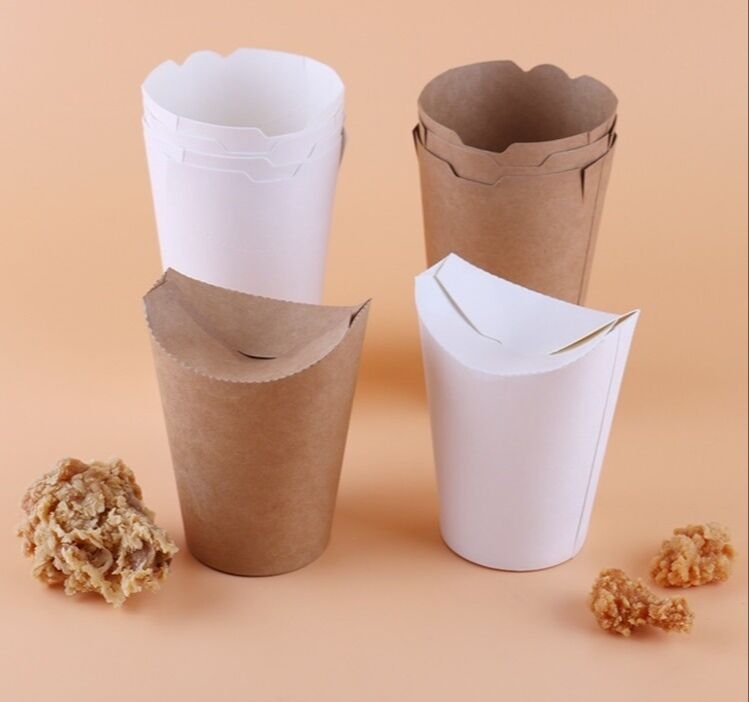 Take Away French Fry Cups Chip Cup Kraft Paper Chip Cup - China ...