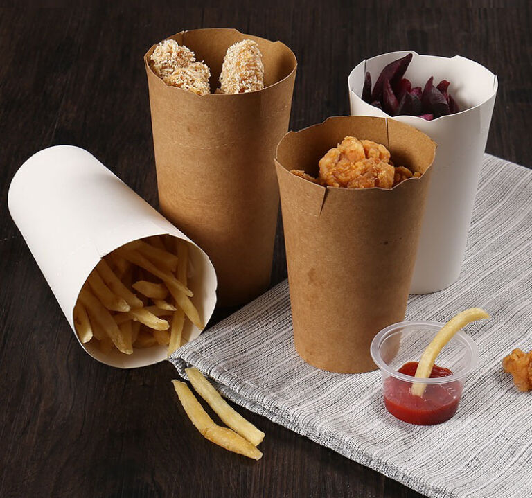 Take Away French Fry Cups Chip Cup Kraft Paper Chip Cup - China ...