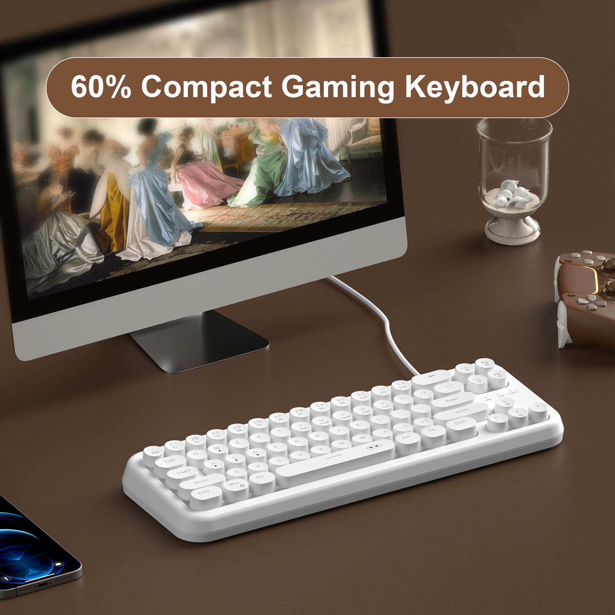 Buy China Wholesale Magegee Ts91 68keys Wired Membrane Keyboard Rgb ...