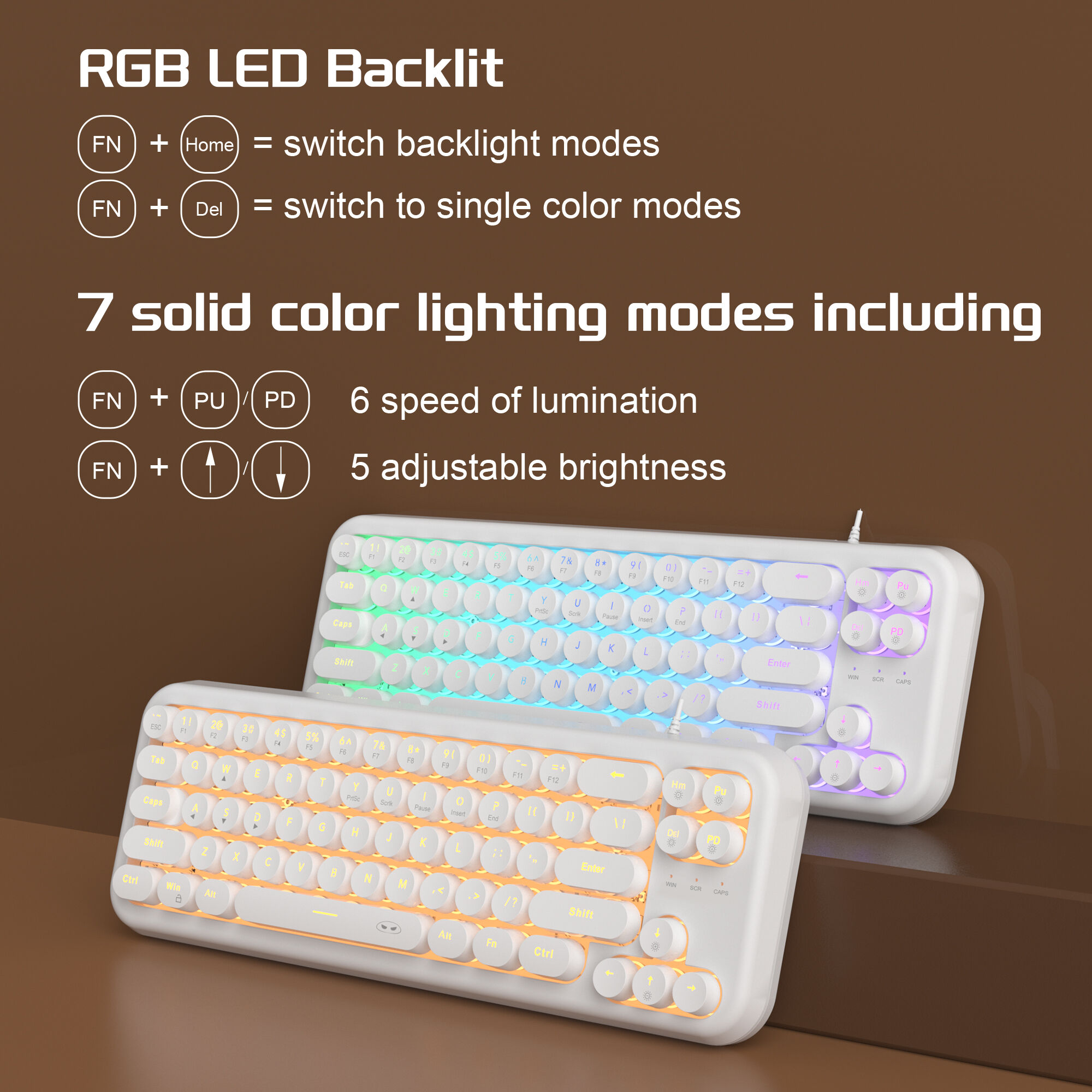 Buy China Wholesale Magegee Ts91 68keys Wired Membrane Keyboard Rgb ...