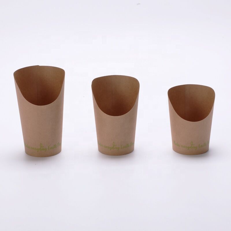 Take Away French Fry Cups Chip Cup Kraft Paper Chip Cup - China ...