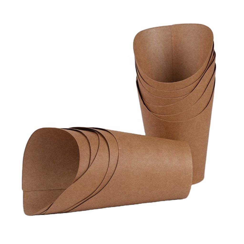 Take Away French Fry Cups Chip Cup Kraft Paper Chip Cup - China ...