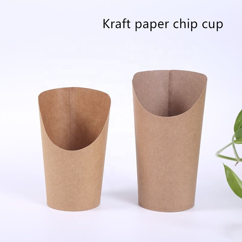Take Away French Fry Cups Chip Cup Kraft Paper Chip Cup - China ...