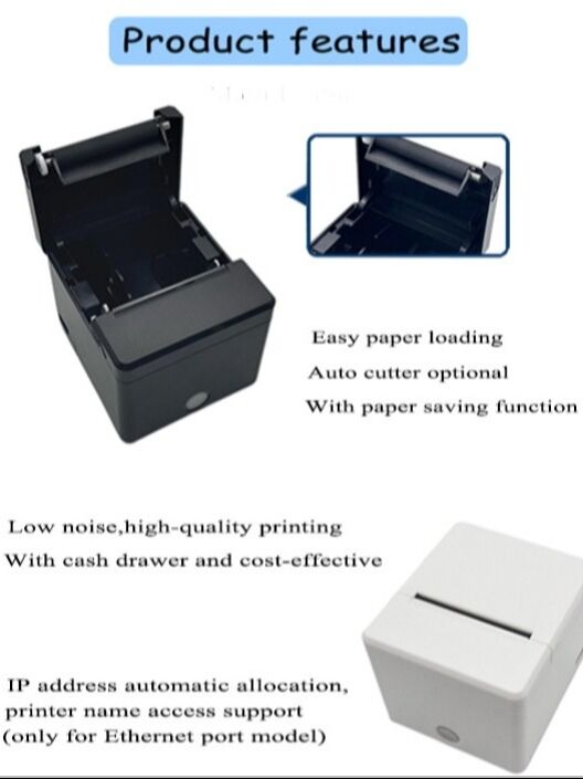 80mm Thermal Receipt Printer For Small Business Wireless Bluetooth Bill ...