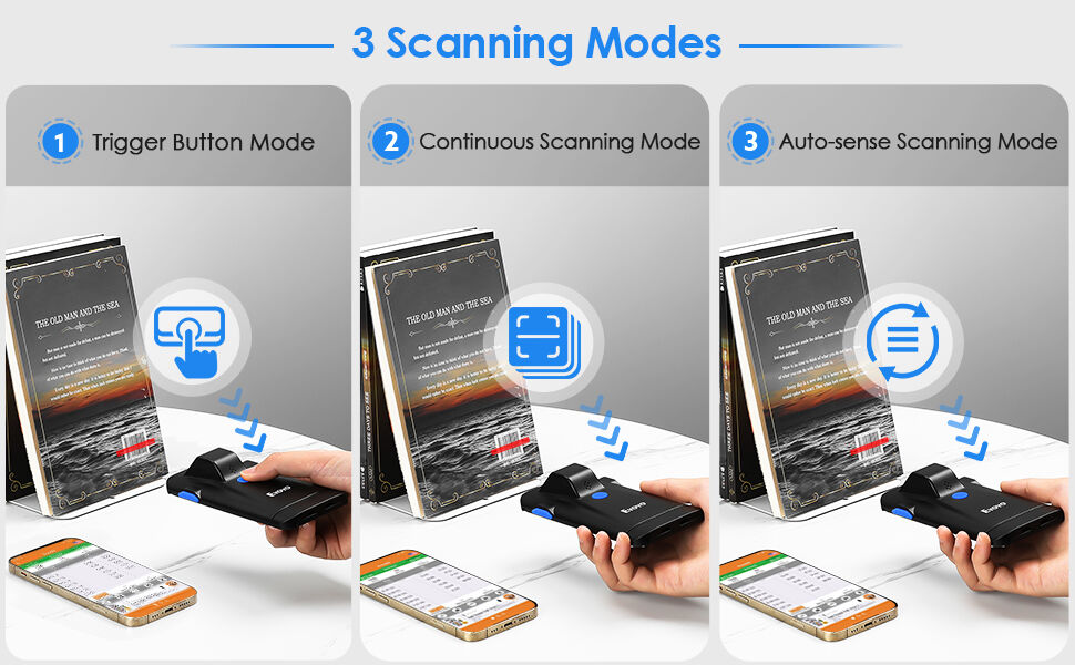 Eyoyo 2d Portable 3-in-1 Usb Wireless Bluetooth Bar Code Reader Phone ...