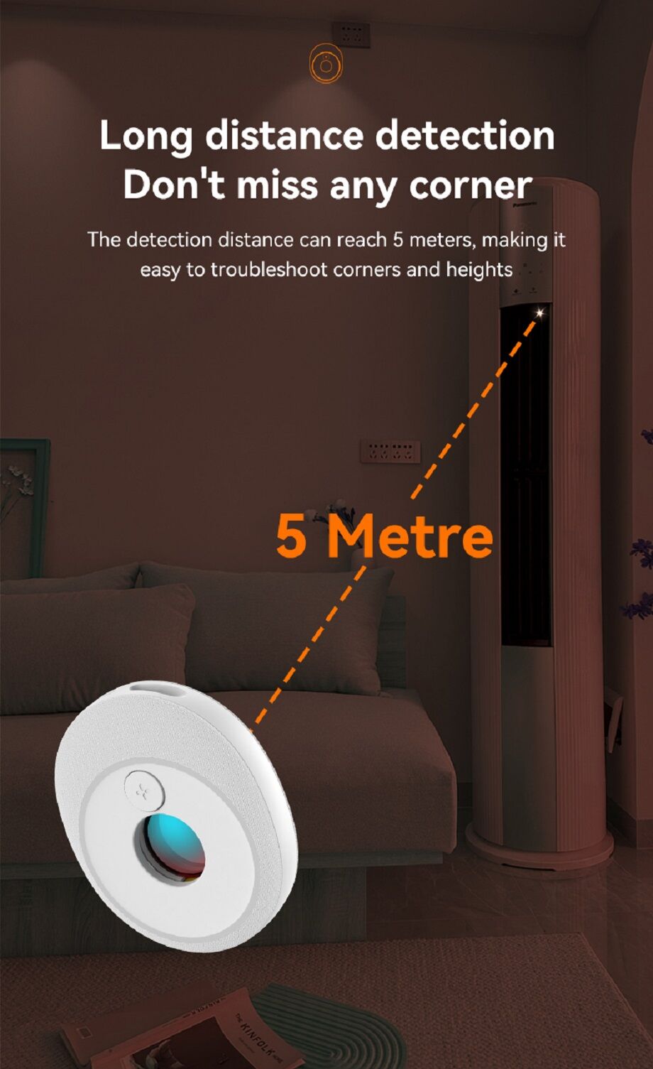 Factory Price Hot Sale Customizable White Black Camera Peep Detector ...