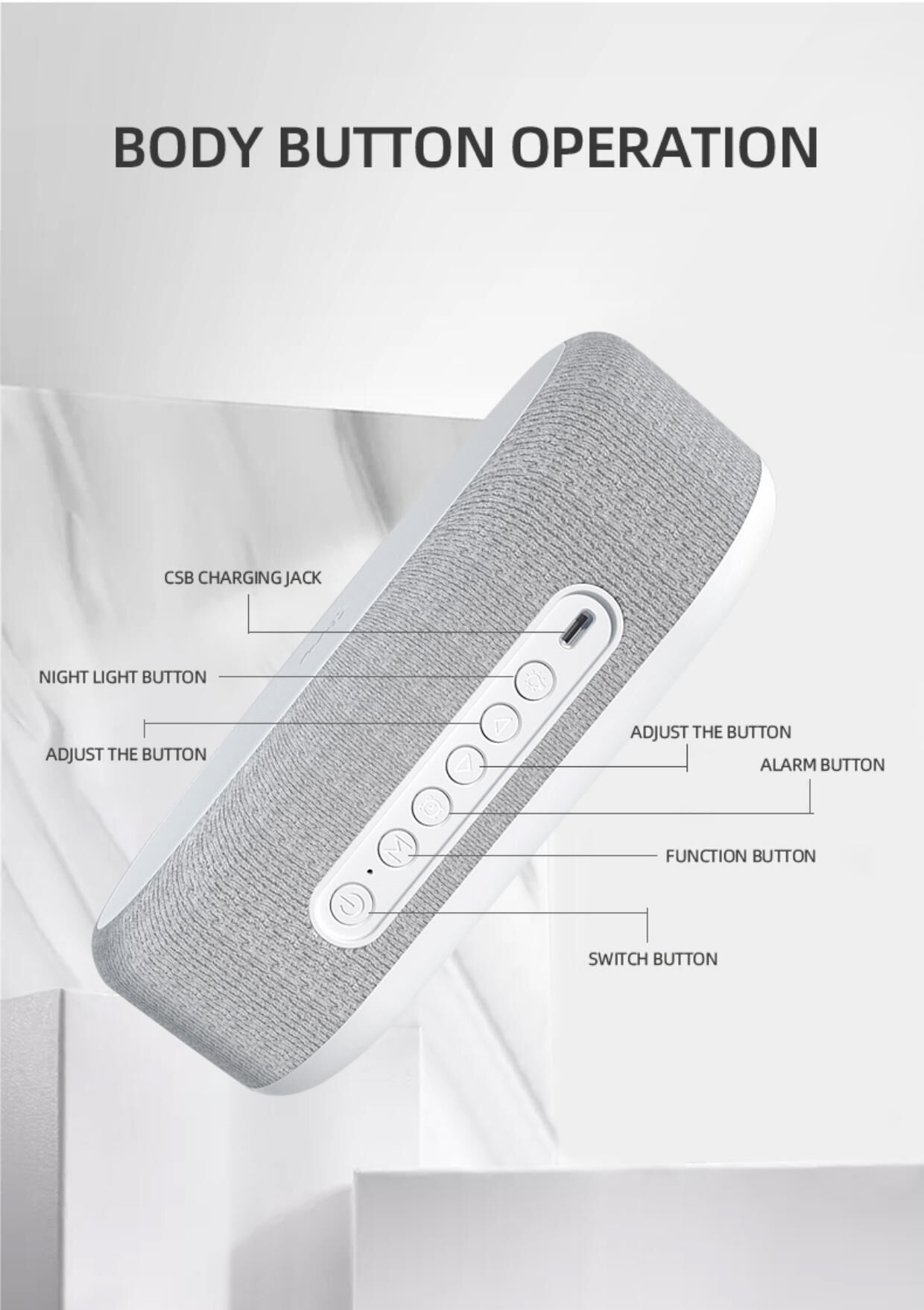 Factory Price Customized Design Wireless Charger With Digital Alarm Clock Temperature Wireless ...