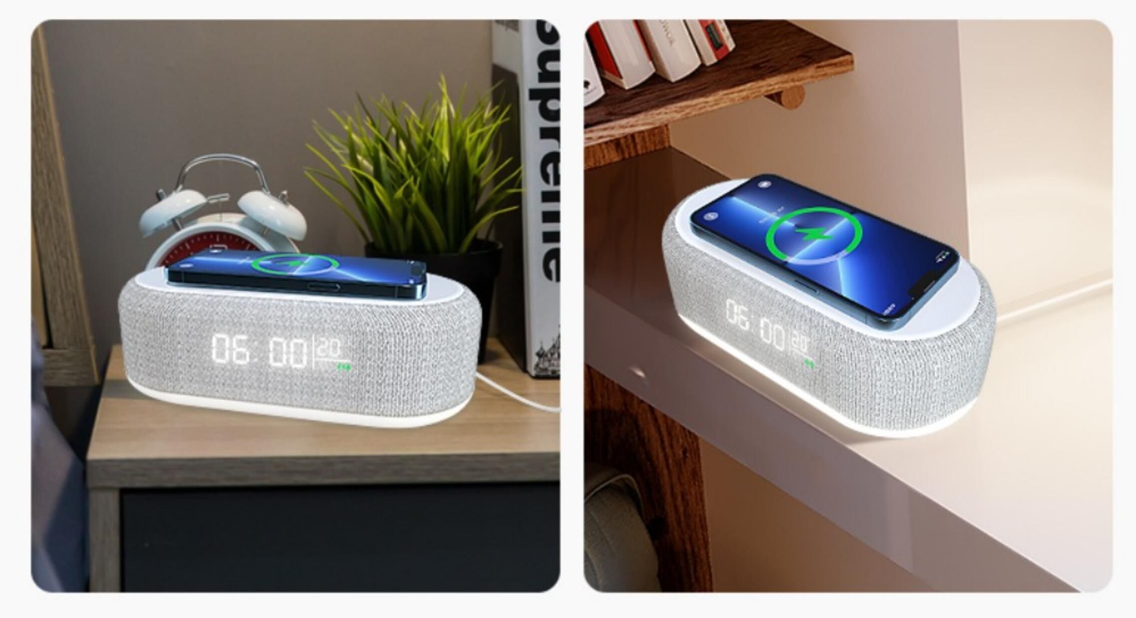 Factory Price Customized Design Wireless Charger With Digital Alarm ...