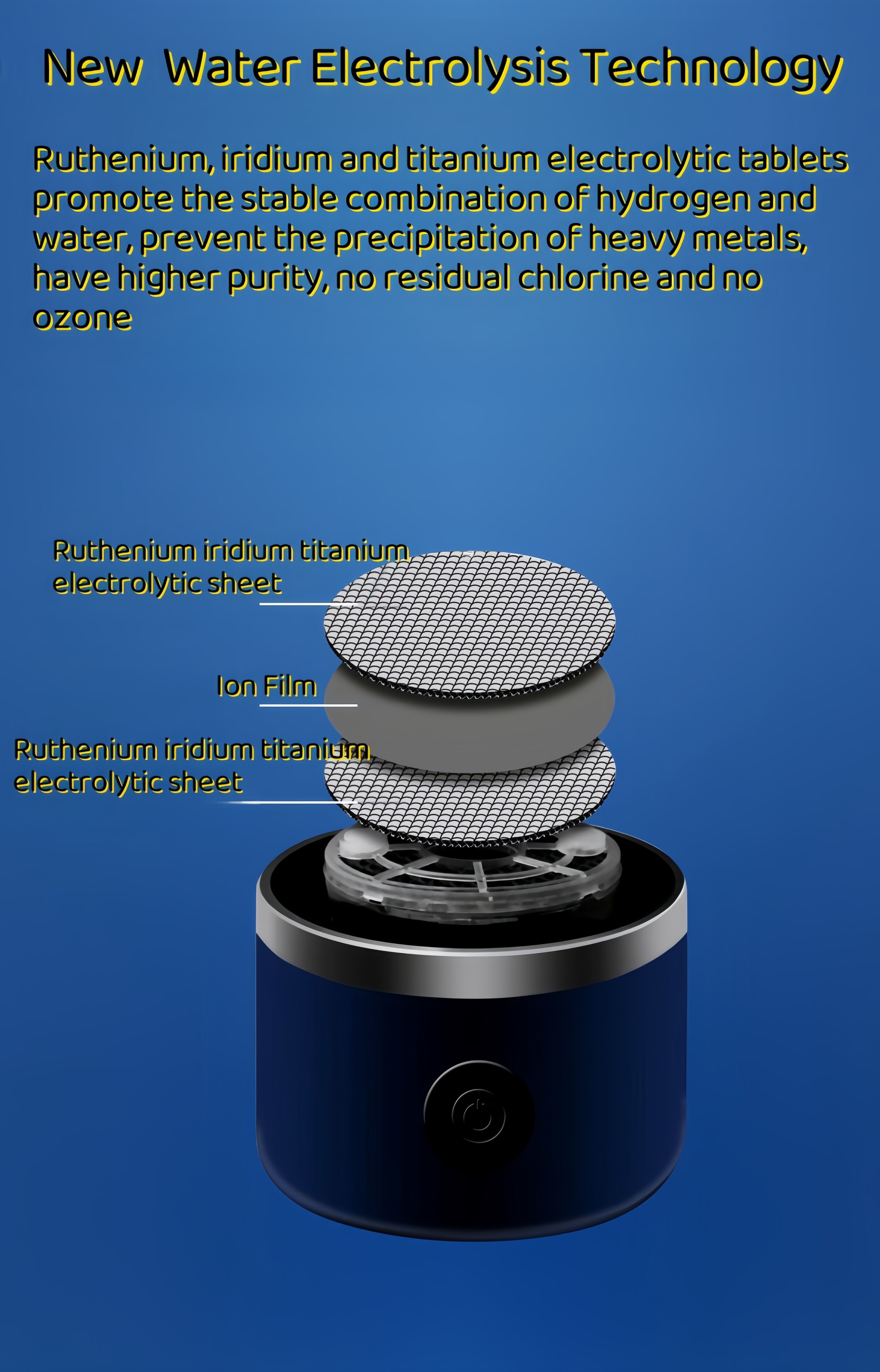 1200-1400 Ppb Portable Smart Hydrogen Water Fast Electrolysis Ionizer ...