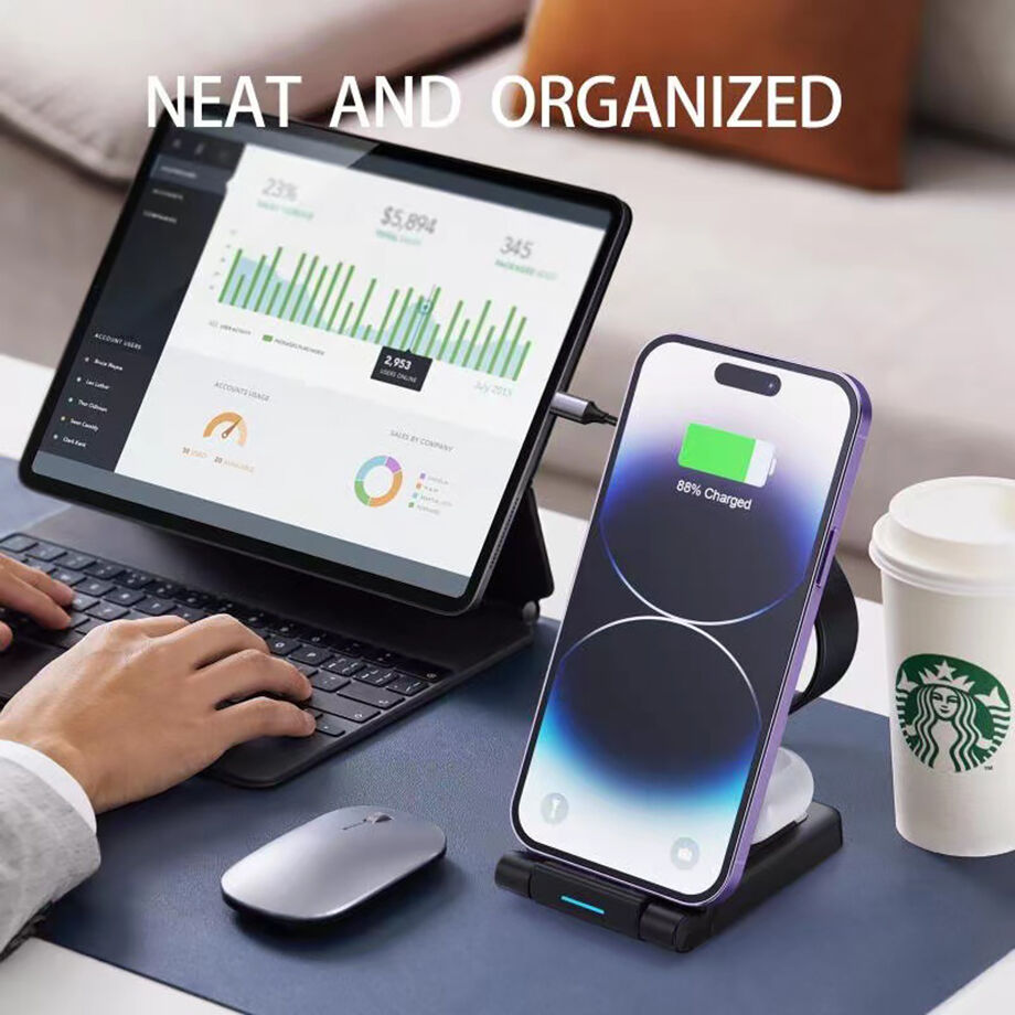 Ai-mich 3 In 1 Wireless Charger Folding For Phone Wireless Charger ...