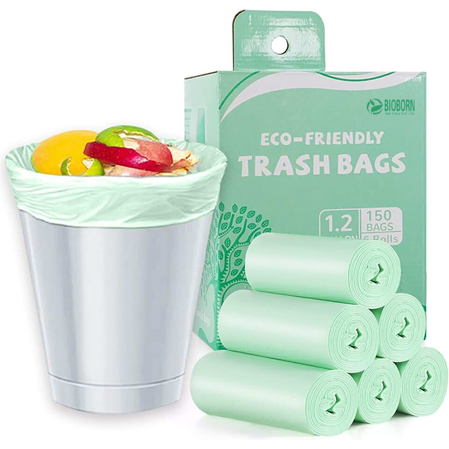 Factory Price Trash Bags Compost Biodegradable Garbage Bag Waste Bin Pla Pbat Starch Green ...