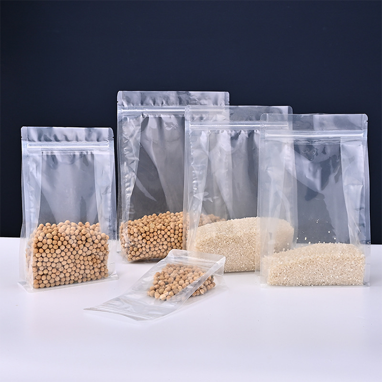 Custom Food Clear Frosted Ziplock Pouches Plastic Zipper Packaging 3 ...