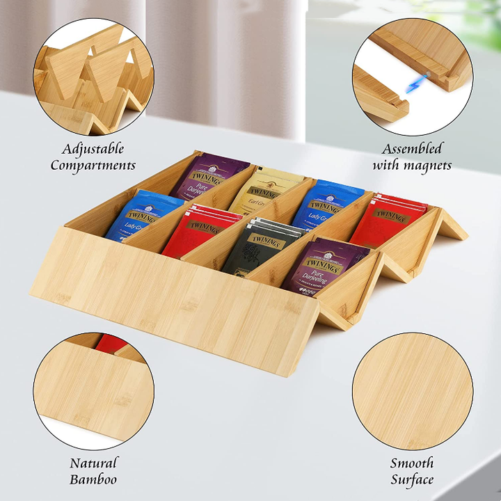 Wholesale Tea Storage Chests Tea Bag Storage Box Wooden Storage Rack ...