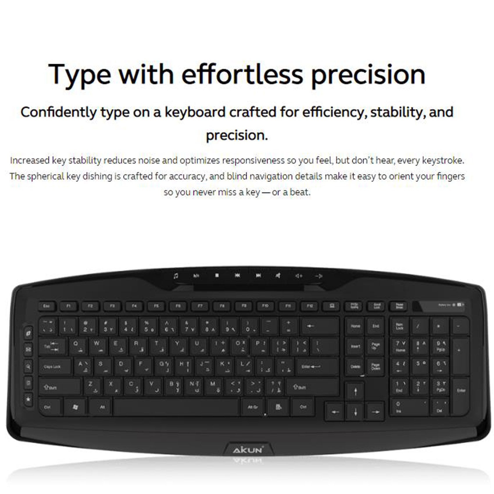 Ax2920 2.4ghz Wireless Multimedia Keyboard With 13 Keys, Full Size ...