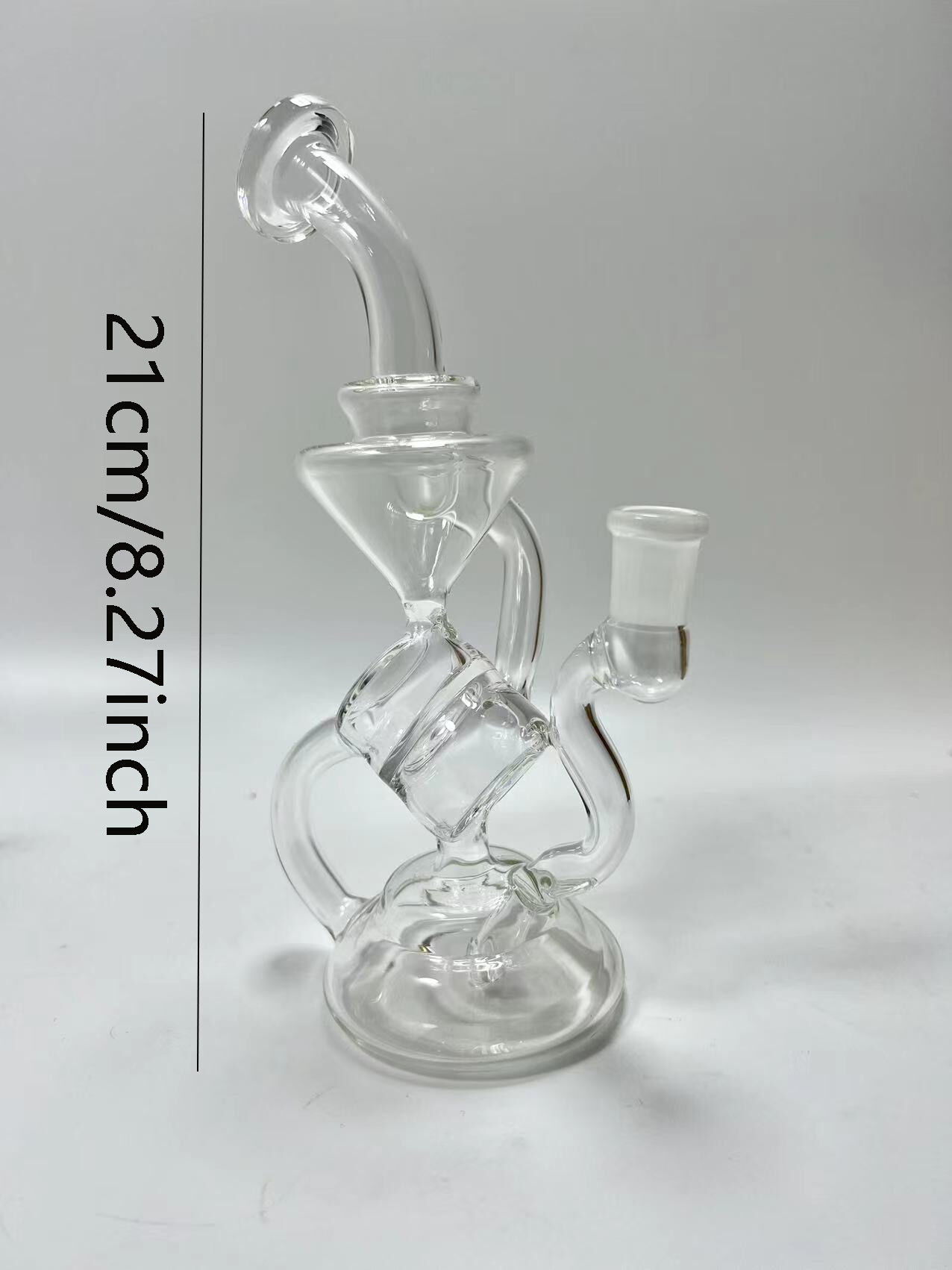 New Product Hand Blowing Transparent Special Shape Glass Long Pipe Bong ...