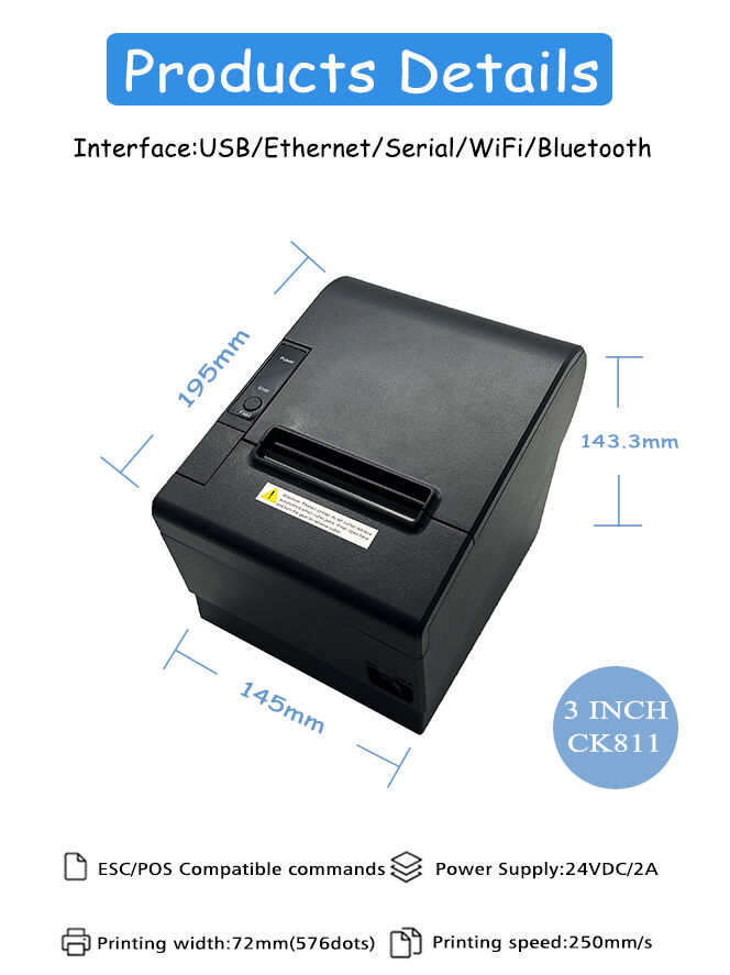 3inch Logistic Shipping Thermal Receipt Printer 80mm Support Retail Pos ...