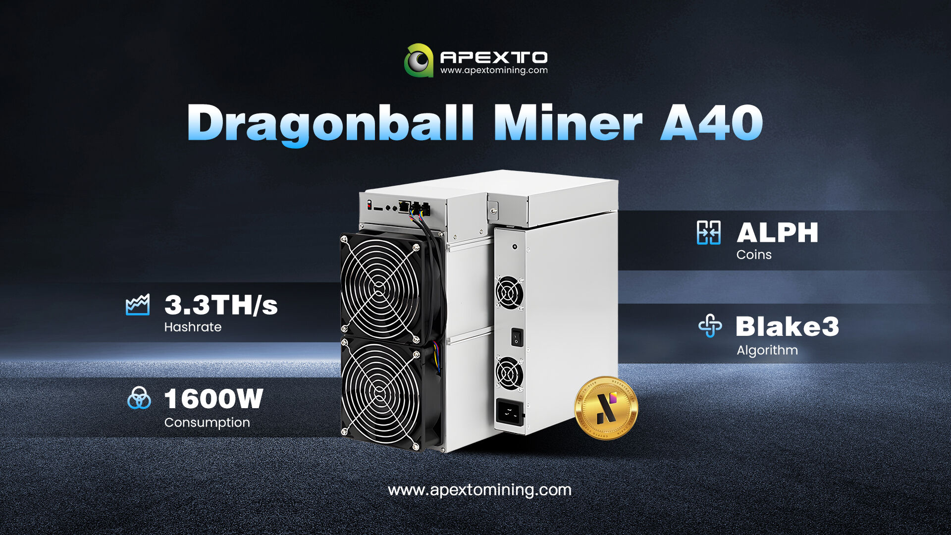 Dragonball Miner A40 3.3th 1600w Alephium Alph Miner Algorithm Black3 ...