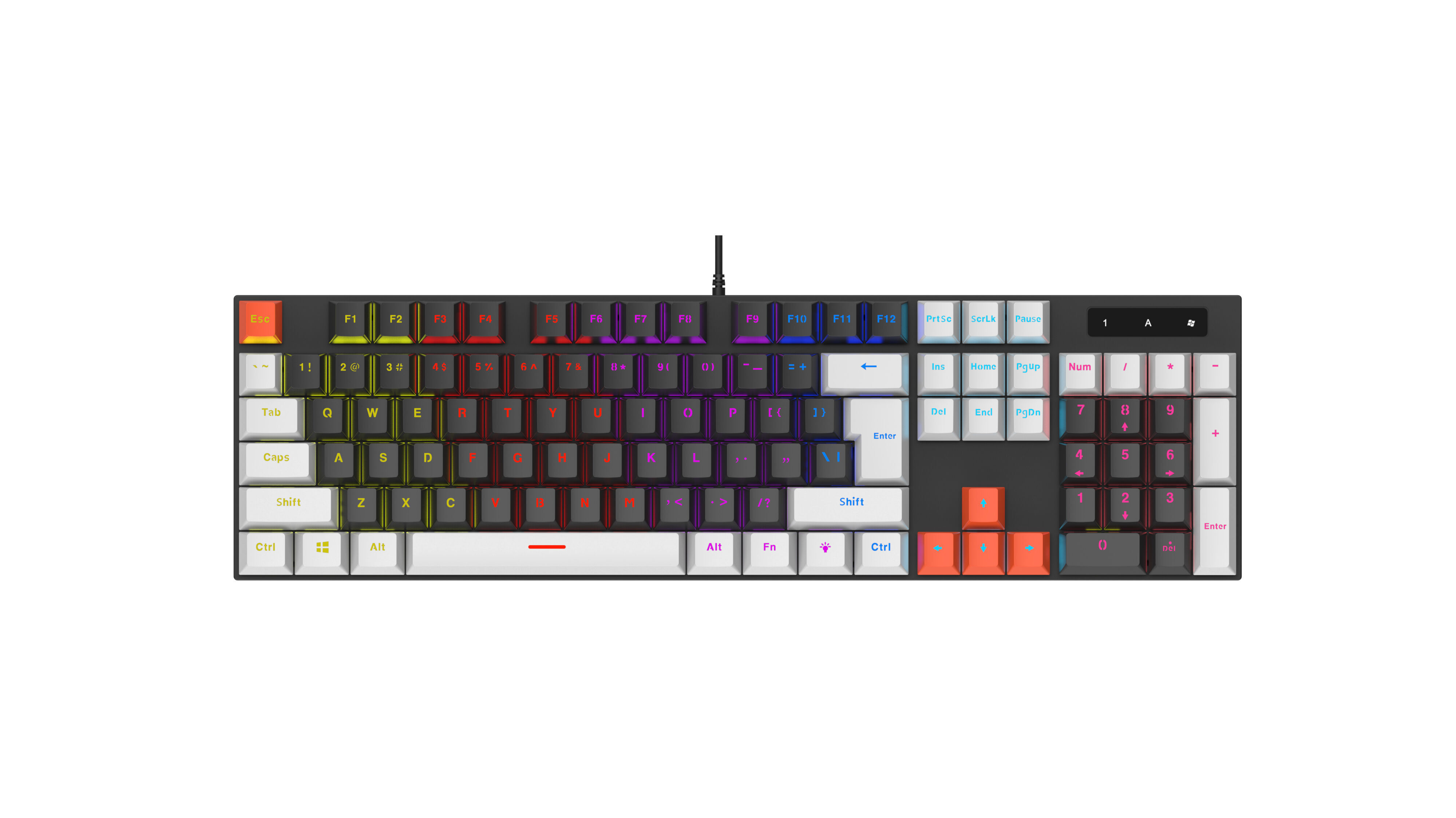 New Full Sized Embedded Keycap Rgb Mechanical Keyboard With Full Keys ...
