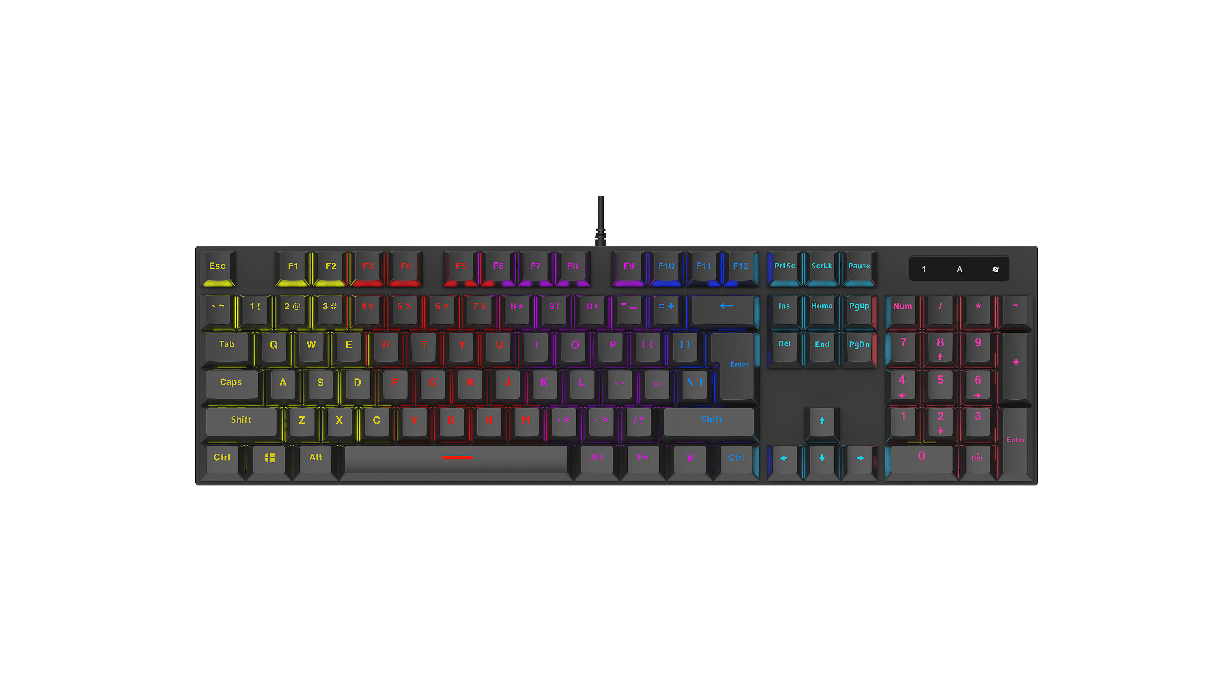 New Full Sized Embedded Keycap Rgb Mechanical Keyboard With Full Keys ...