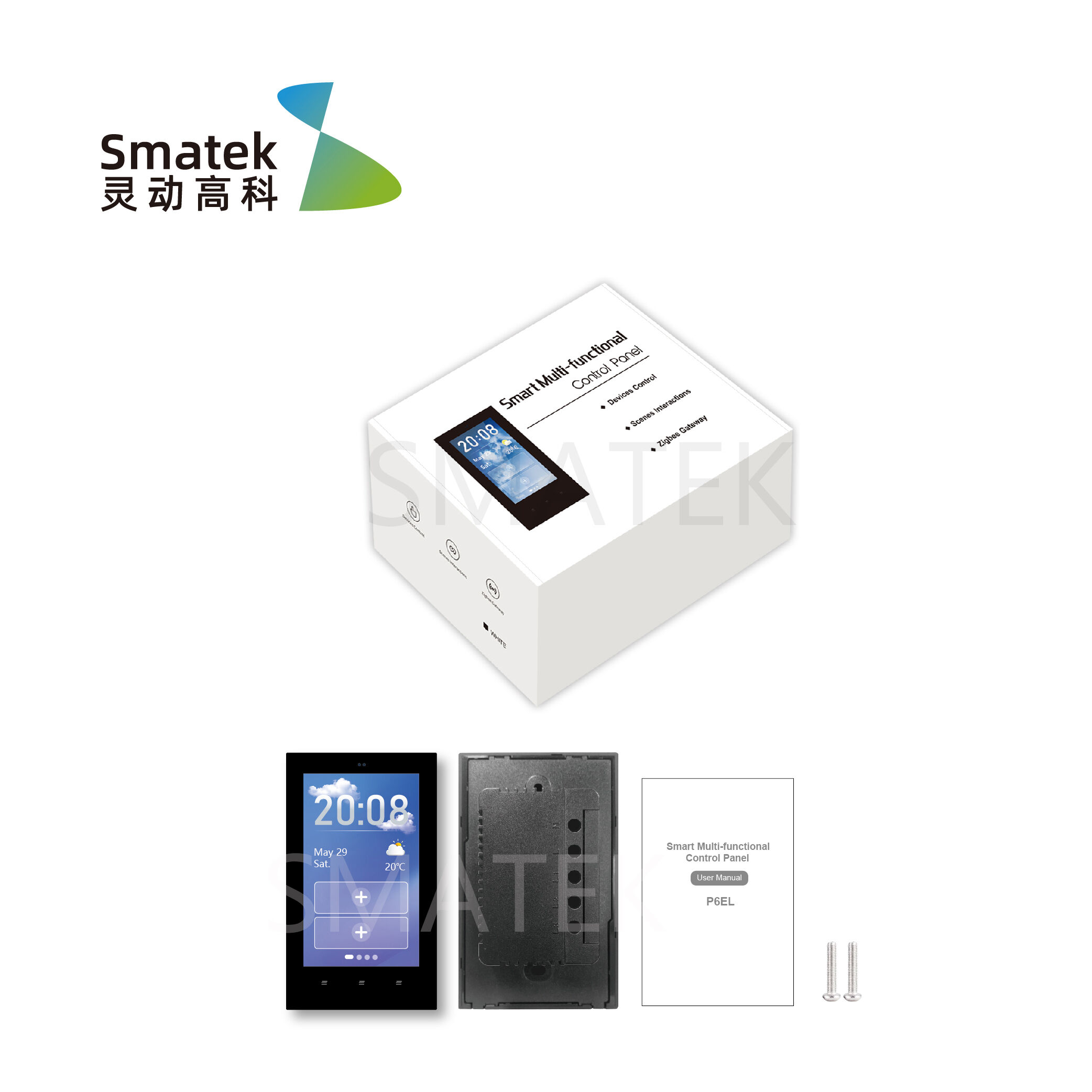 Tuya Zigbee 4 Inch Us 3 Gang Smart Home Control Panel With Wifi Tuya Zigbee Smart Touch Panel ...