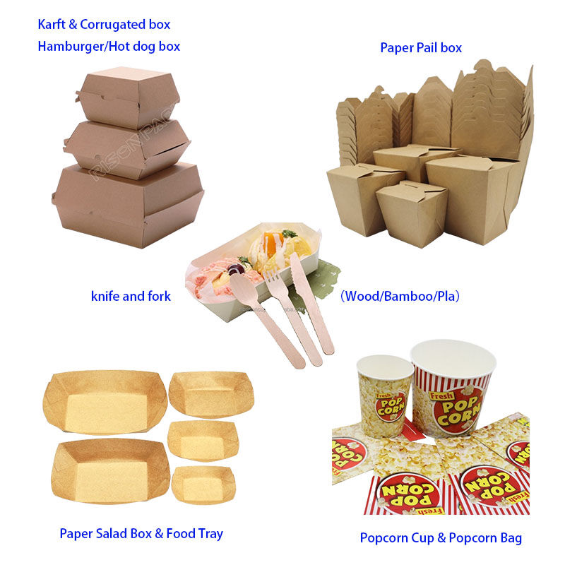 Wholesale Kraft Paper Food Box Salad Fruit Takeaway Box Lunch Packaging ...