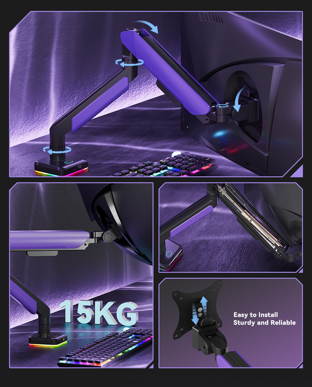 Buy China Wholesale Oem Factory Monitor Arm Withusb And Type C Height ...