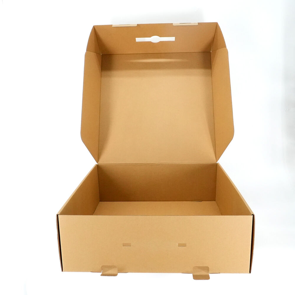 Custom Logo Brown Craft Paper Corrugated Tuck Top Rigid Gift Packaging ...