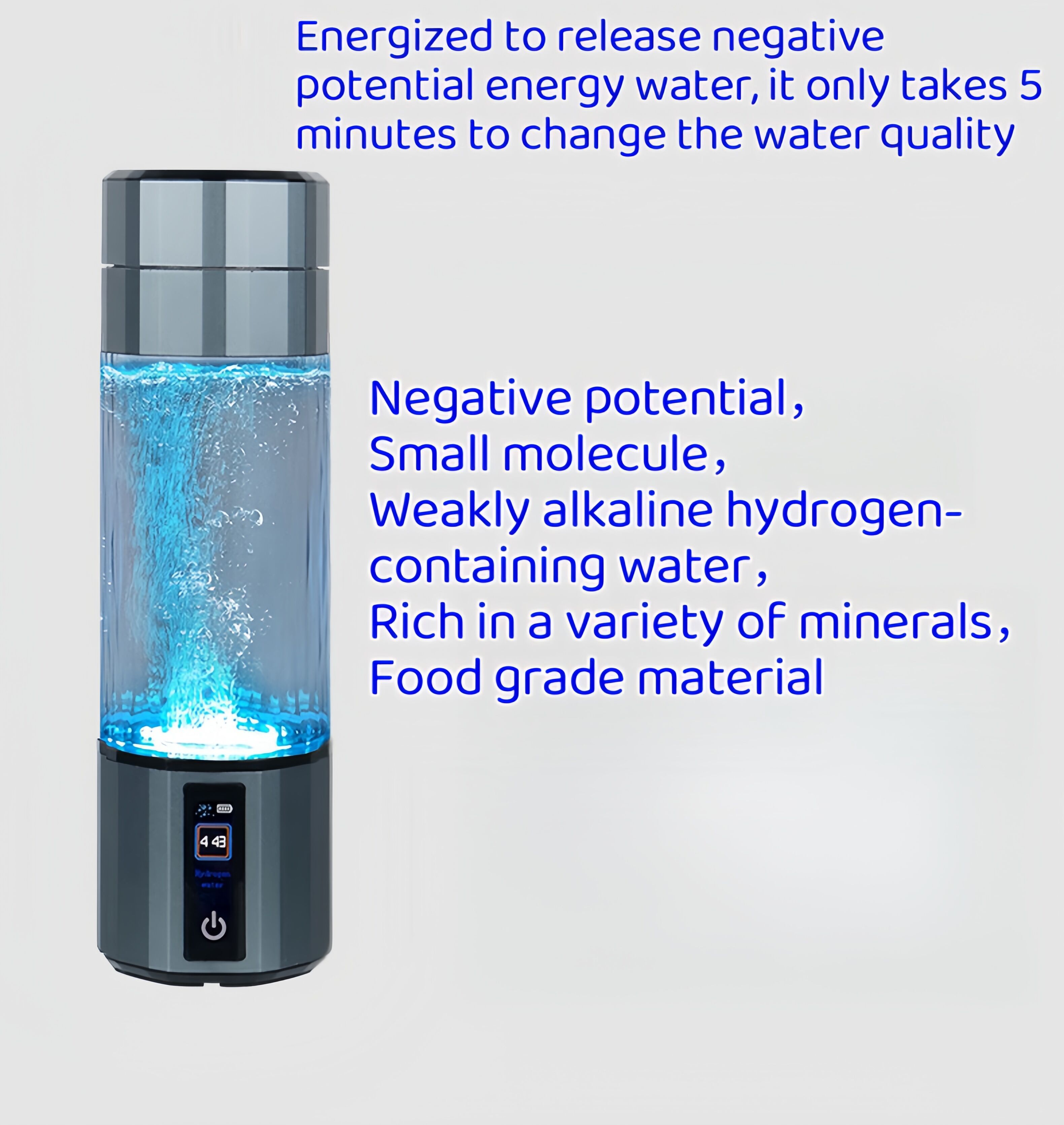 China Factory 9800ppb High Concentration H2 Hydrogen Water Bottle For ...