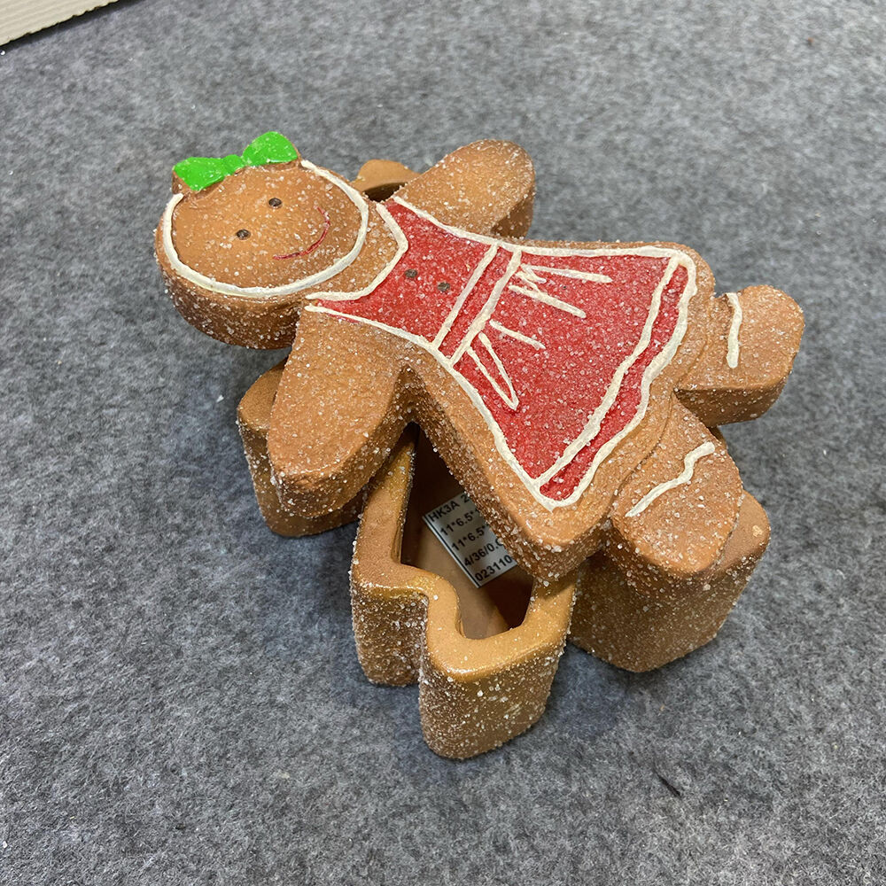 Wholesale Resin Gingerbread Man Box Candy Jar Cookie Box Trinket Boxes ...