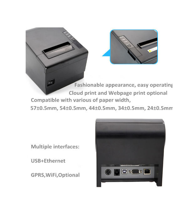 58mm High Speed Thermal Receipt Ticket Printer For Pos System With Usb ...