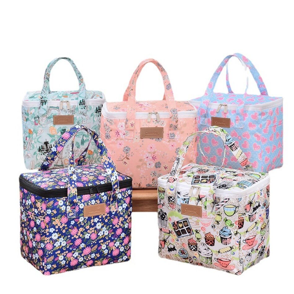 Floral Designer New Printed Outdoor Picnic Bag Ice Bag Takeout ...