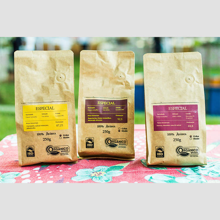 Customized Biodegrable Black Matt Flat Bottom Pouch Coffee Bean ...