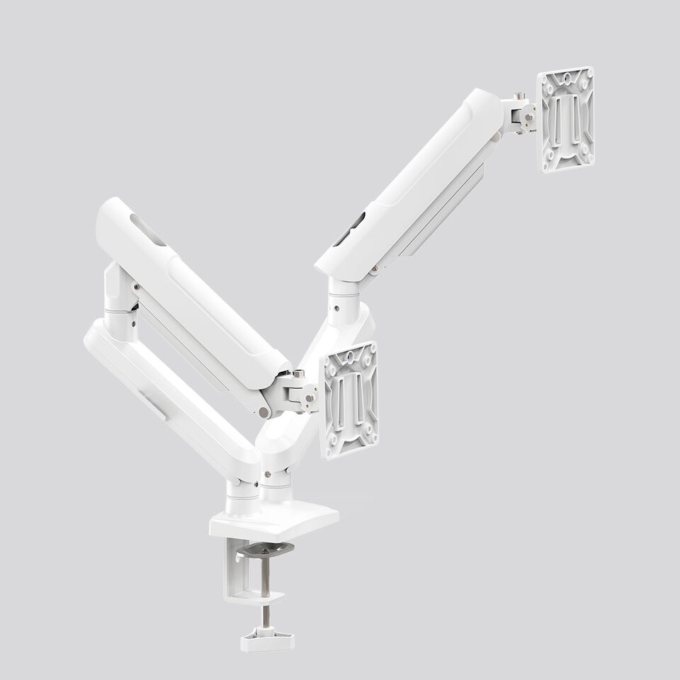 13-32 Inches White Monitor Arm 2 Computer Monitor Support Dual Monitor ...