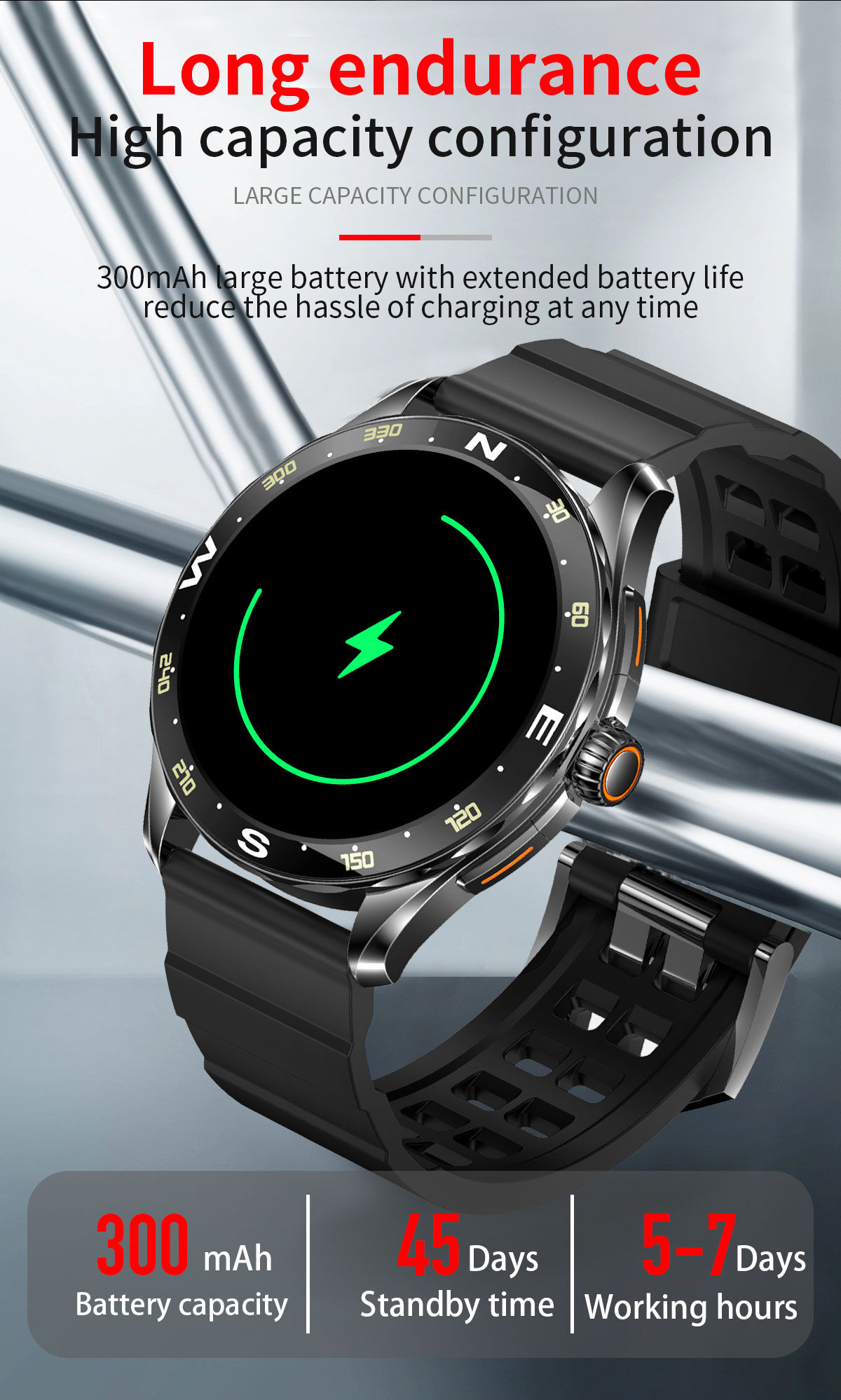 Private Multi-sport Modes Digital Smart Watch Amoled 1.43 Screen ...