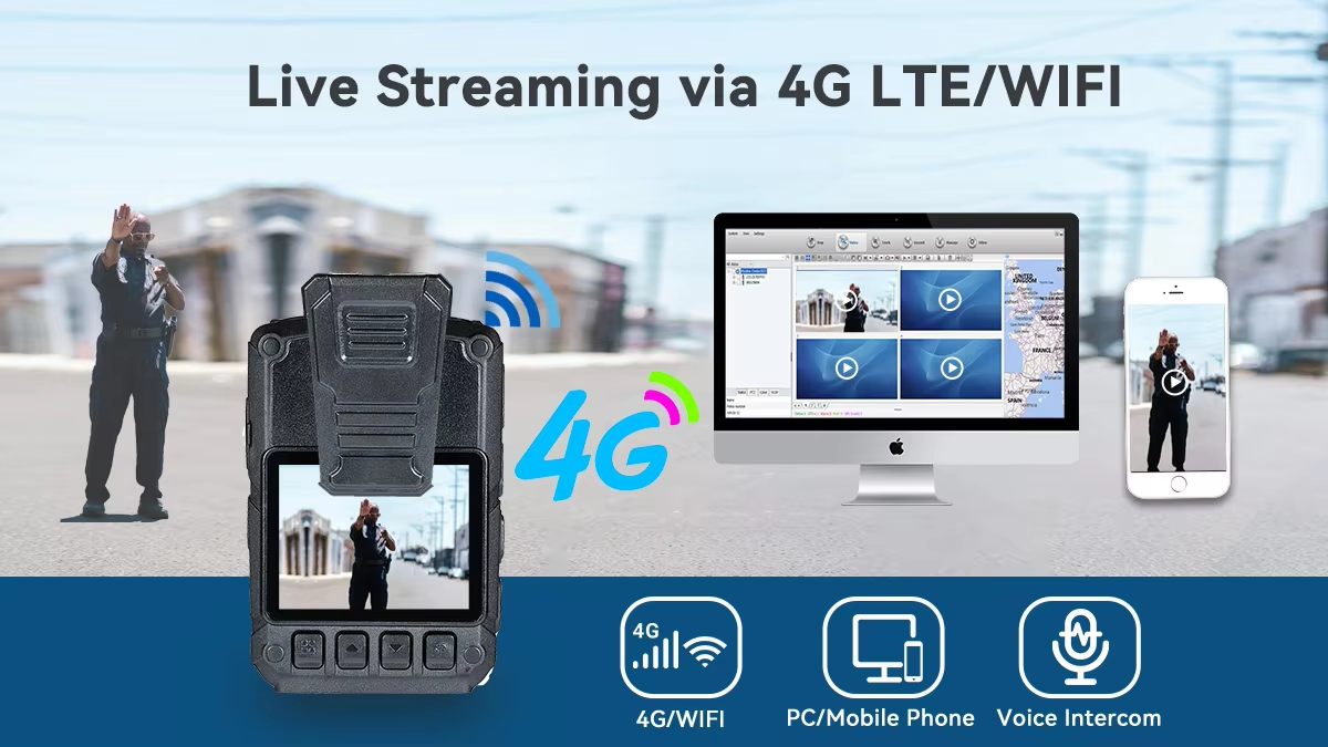 4g Body Worn Camera Mini Wireless Wifi Gps Security Personnel High ...