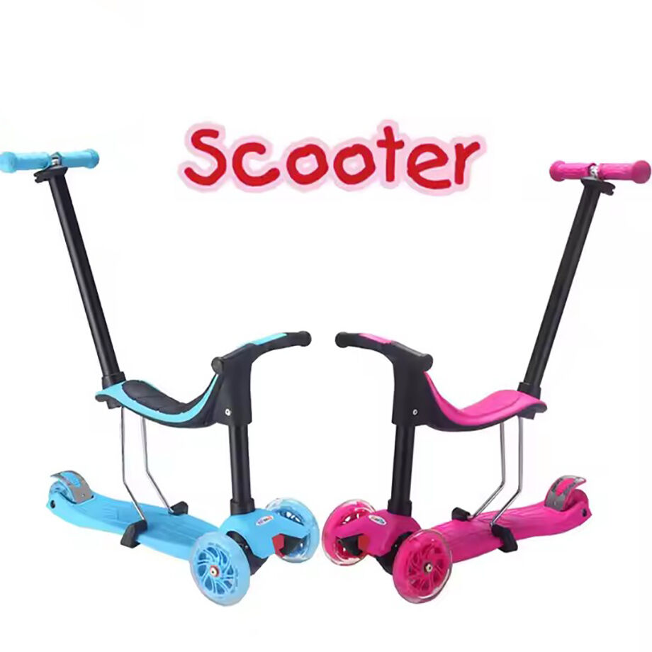New Model 4 In 1kids Scooter 4 Wheel Scooters With Removable Seat ...