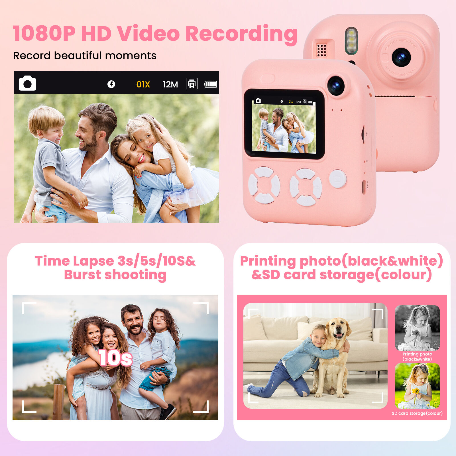 Buy China Wholesale Flash Led Dual Camera Toys Instant Print Camera For ...