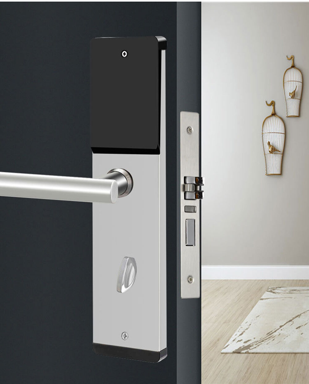 Lc2023 Smart Handle Locking Systems With Rfid Swipe Card And Key High ...