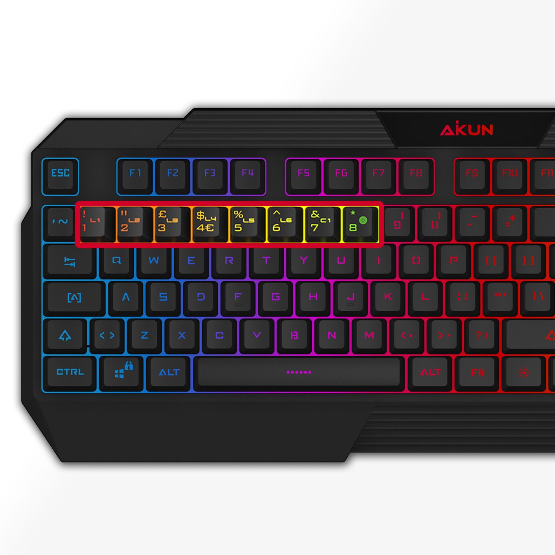 Gx510l7-rgb Wired Gaming Keyboard, Rubber Dome Backlit Gaming Keyboard ...