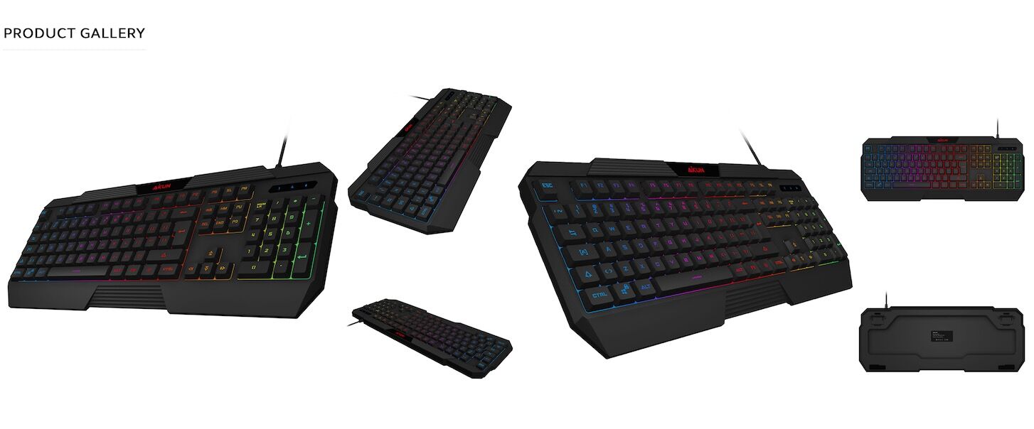 Gx510l7-rgb Wired Gaming Keyboard, Rubber Dome Backlit Gaming Keyboard ...