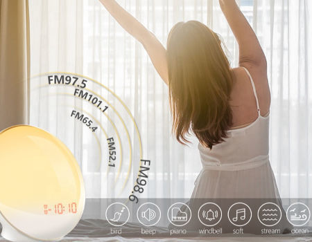 Led Wifi App Bluetooth Sleep And Improve Mood Sunrise Smart Wake Up ...