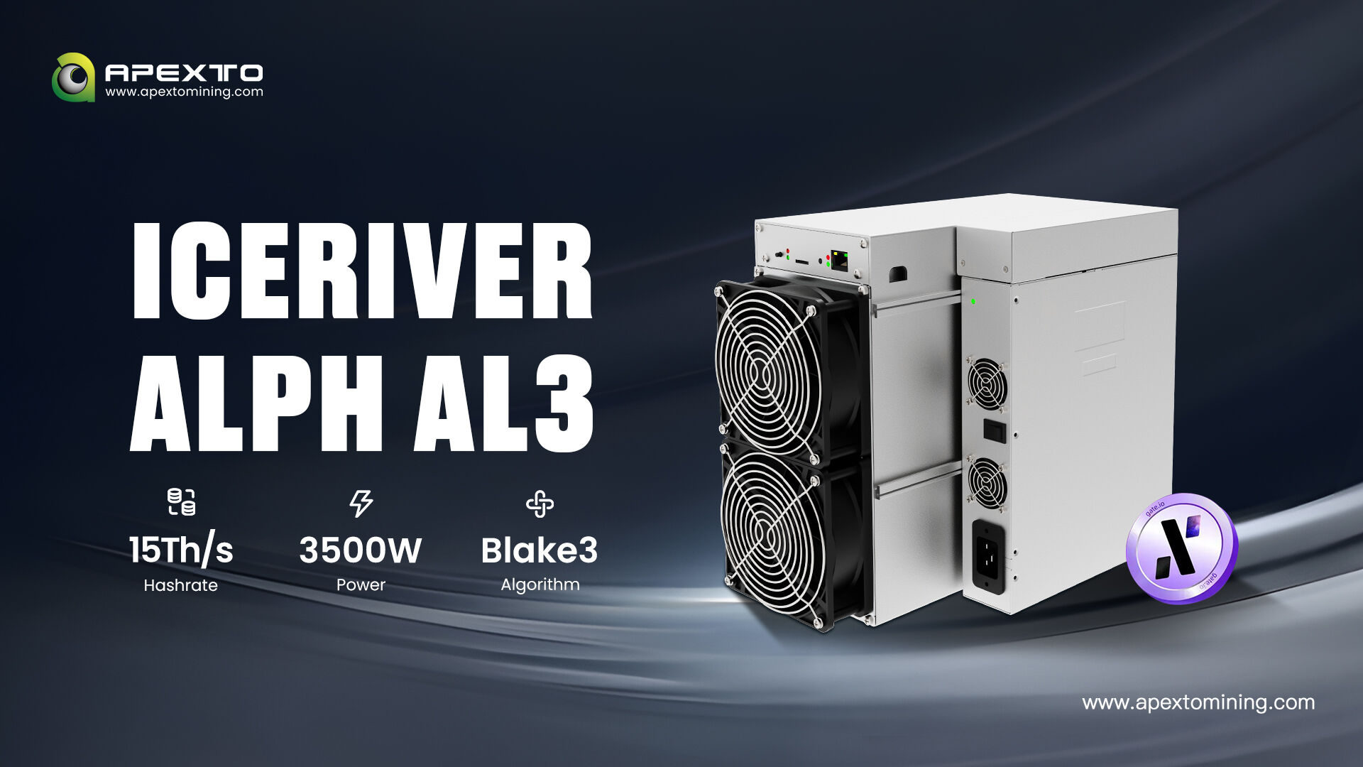Bulk Buy China Wholesale Asic Iceriver Alph Mining Al3 15th/s 3500w Alephium Blake3 Algorithm ...