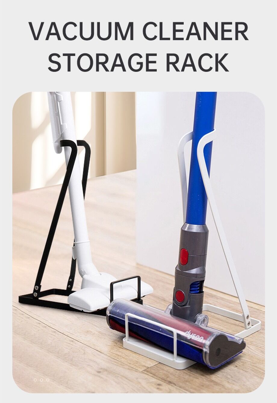 Customizable Bathroom Space Saving Metal Vacuum Cleaner Holder Stand ...