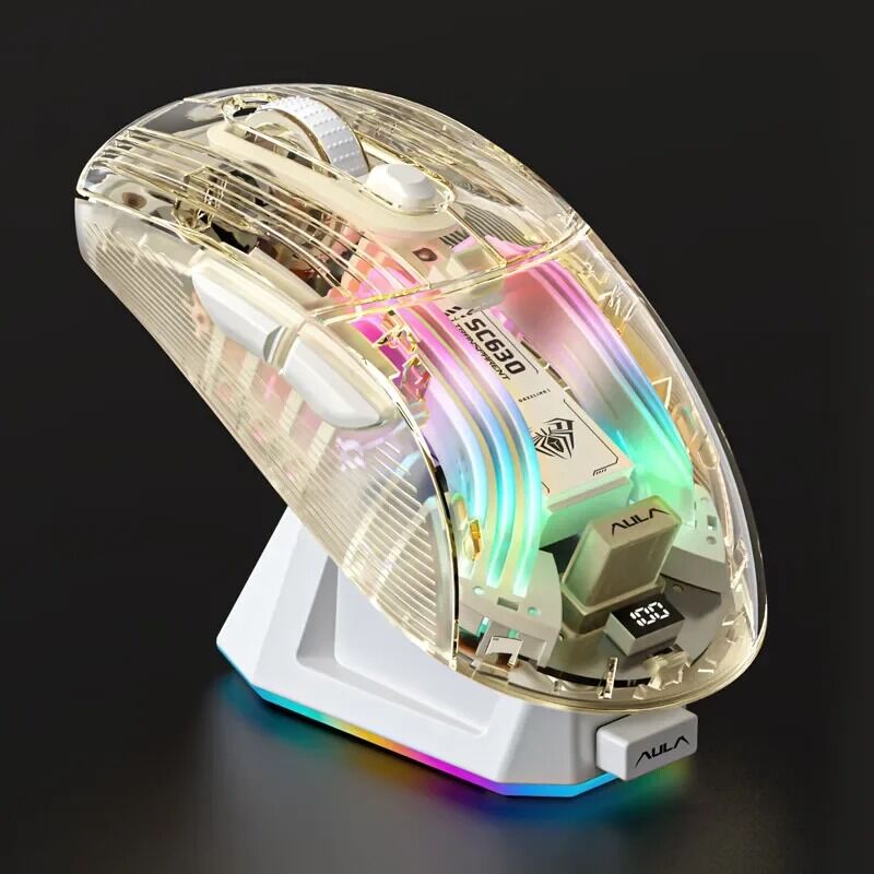Aula Wireless Gaming Mouse 3 Mode Connect Bluetooth Mice Rgb Light With ...