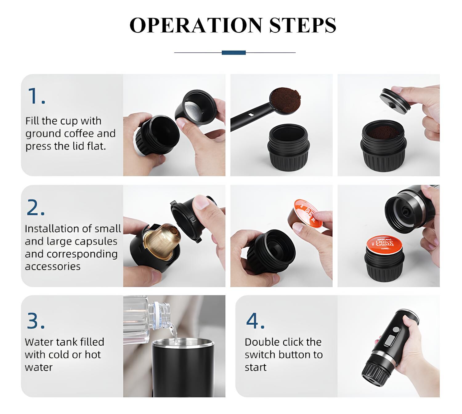 Portable Fully Automatic Espresso Capsule Coffee Machine For Outdoor ...