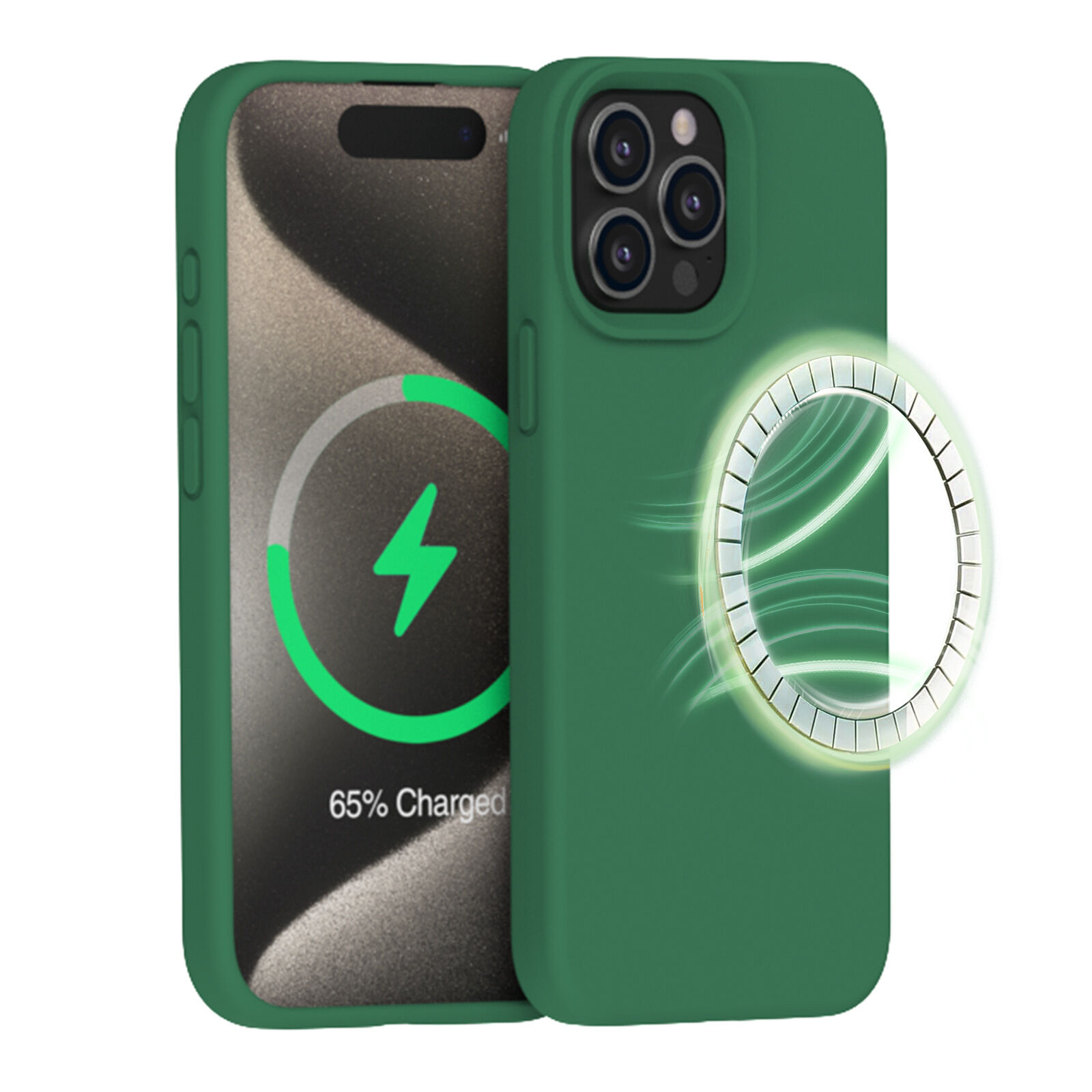 Scratch-resistant Magnetic Charge Colorful Phone Case Luxury Shockproof ...